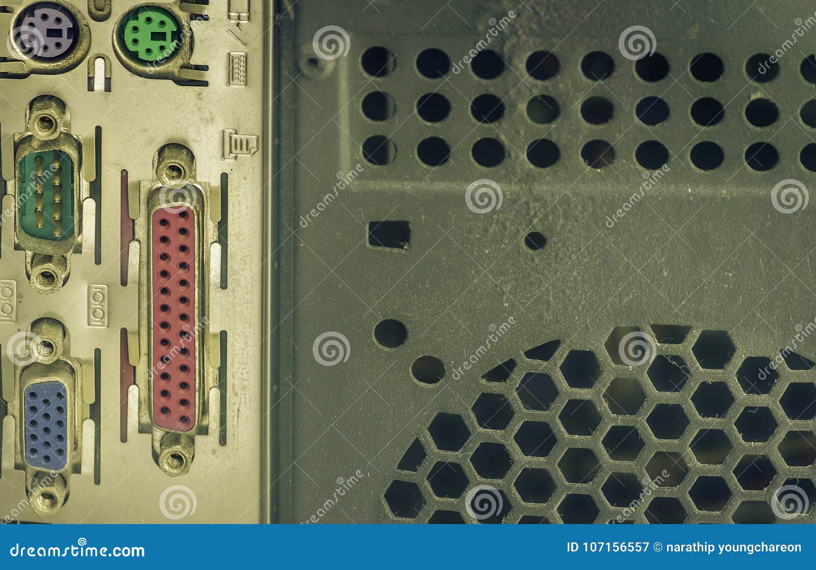 Behind the Computer Case Metal Plastic Use for Background or Wallpaper ...