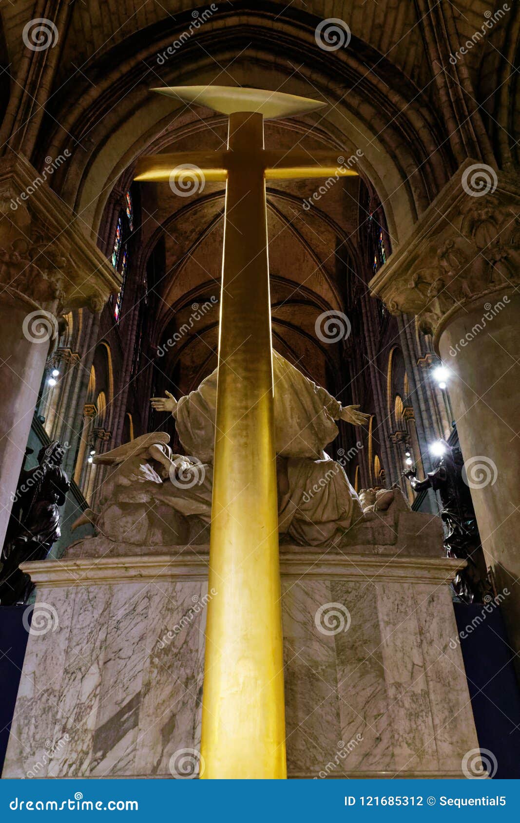 From Behind the Cross at Notre Dame Editorial Photography - Image of ...