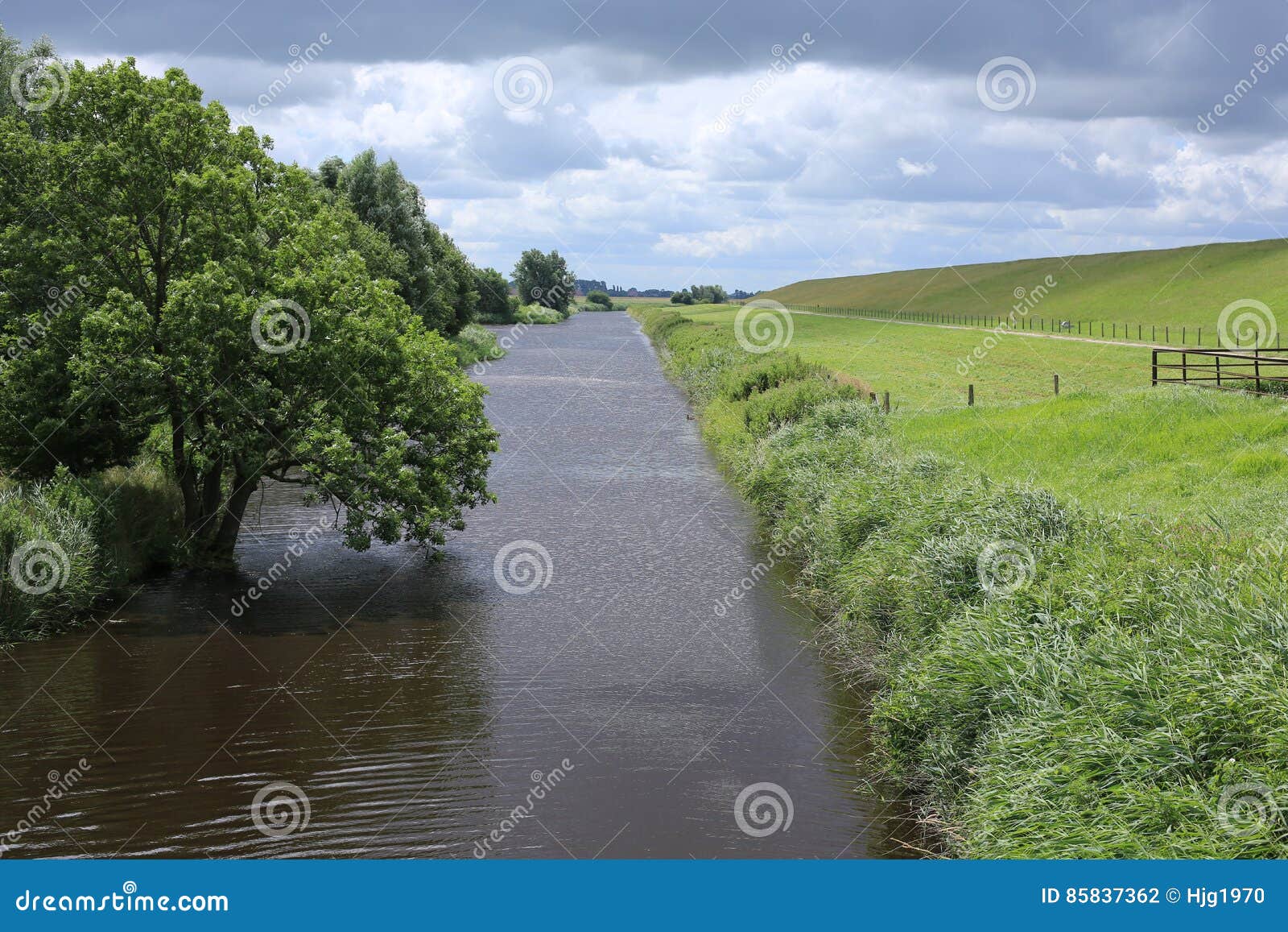 Behind the Dike, North Sea, Germany Stock Photo - Image of nature ...