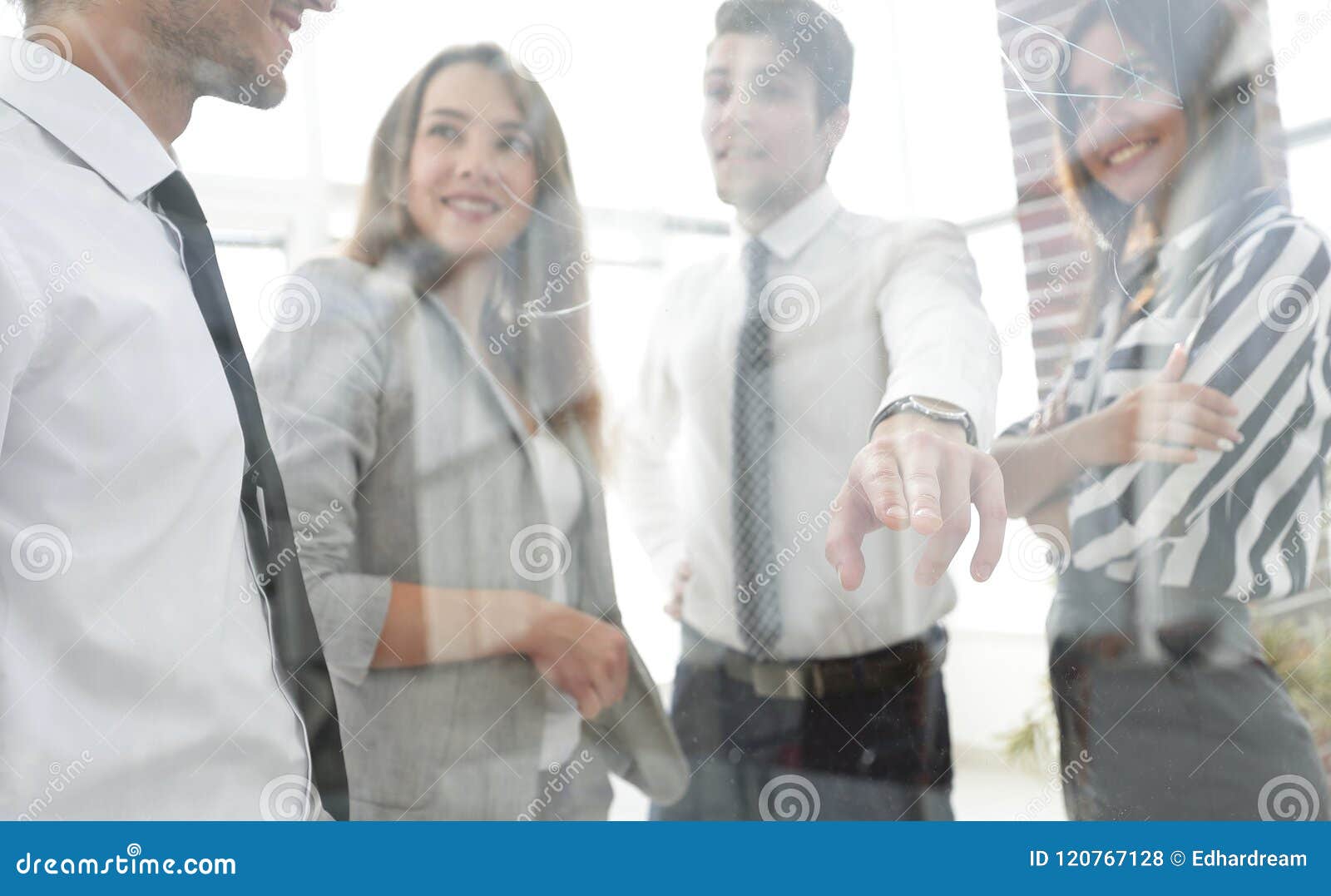 From Behind the Glass.business Team in the Officce Stock Photo - Image ...