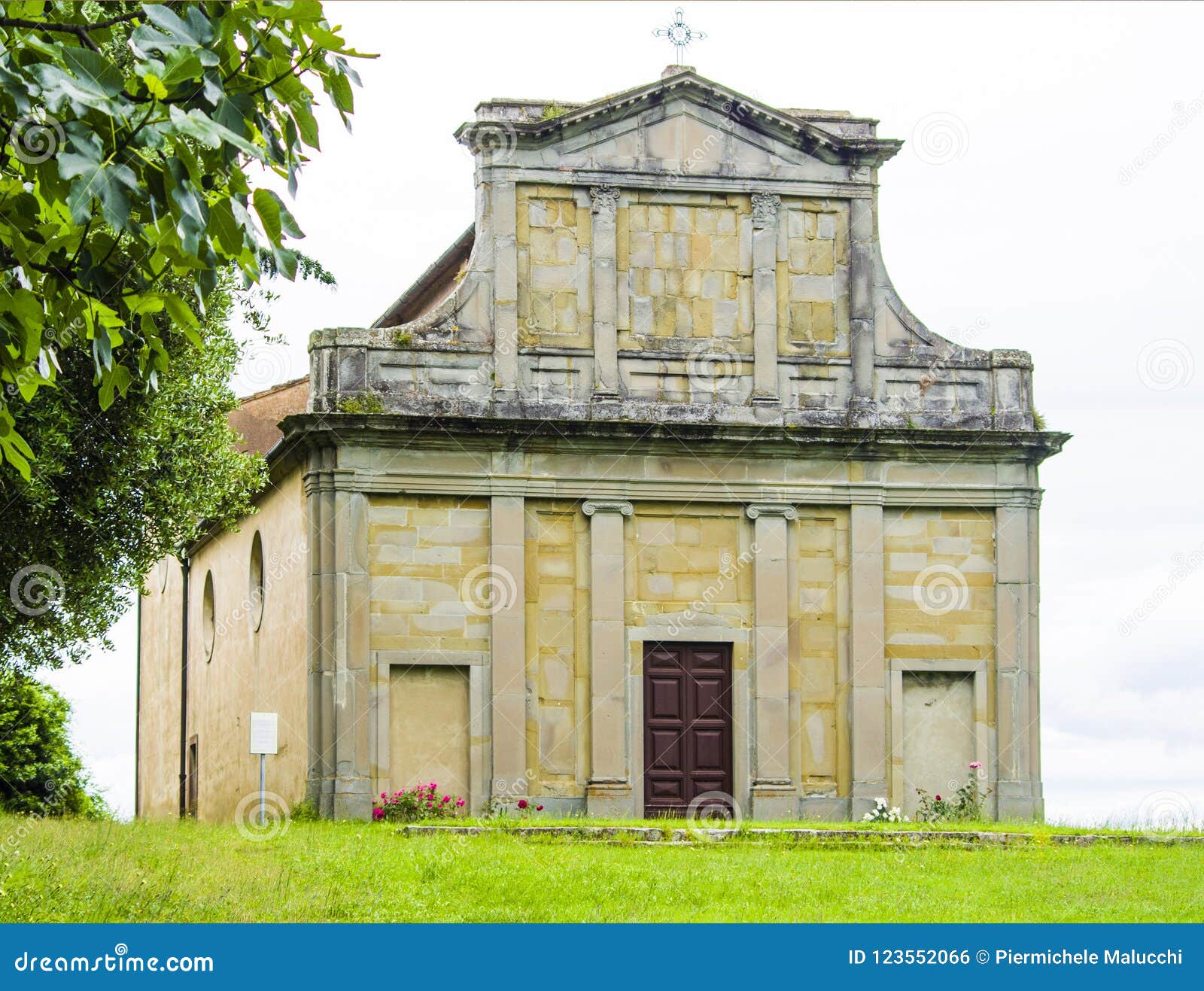 Small Neoclassical Country Church Rises Behind the Hill Stock Photo ... Small Neoclassical Country Church Rises Behind the Hill Stock Photo ...