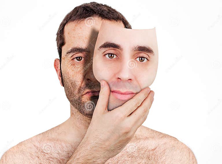 Behind the mask stock photo. Image of mask, unshaven - 19187902