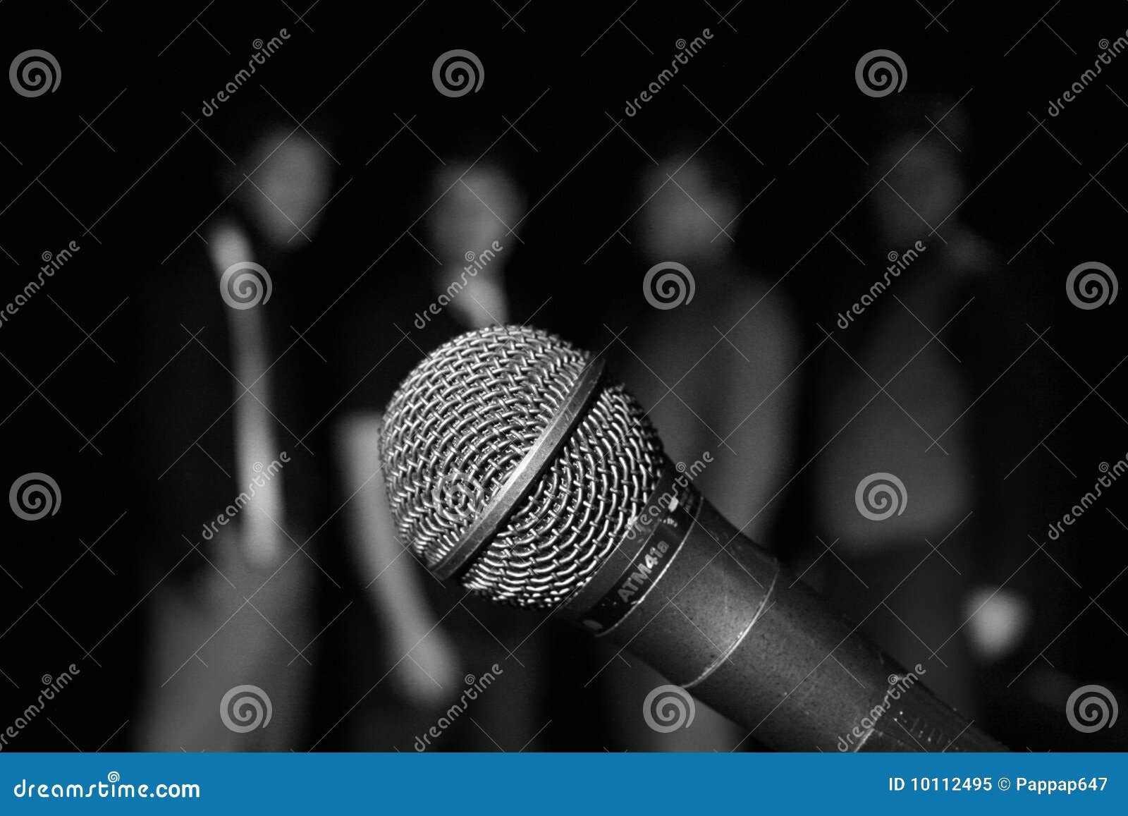 Behind the mic stock image. Image of quartet, people - 10112495