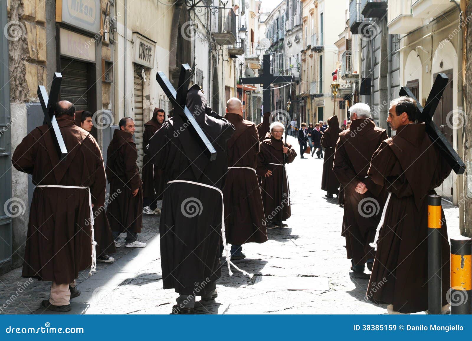 Behind the monks editorial stock image. Image of procession - 38385159