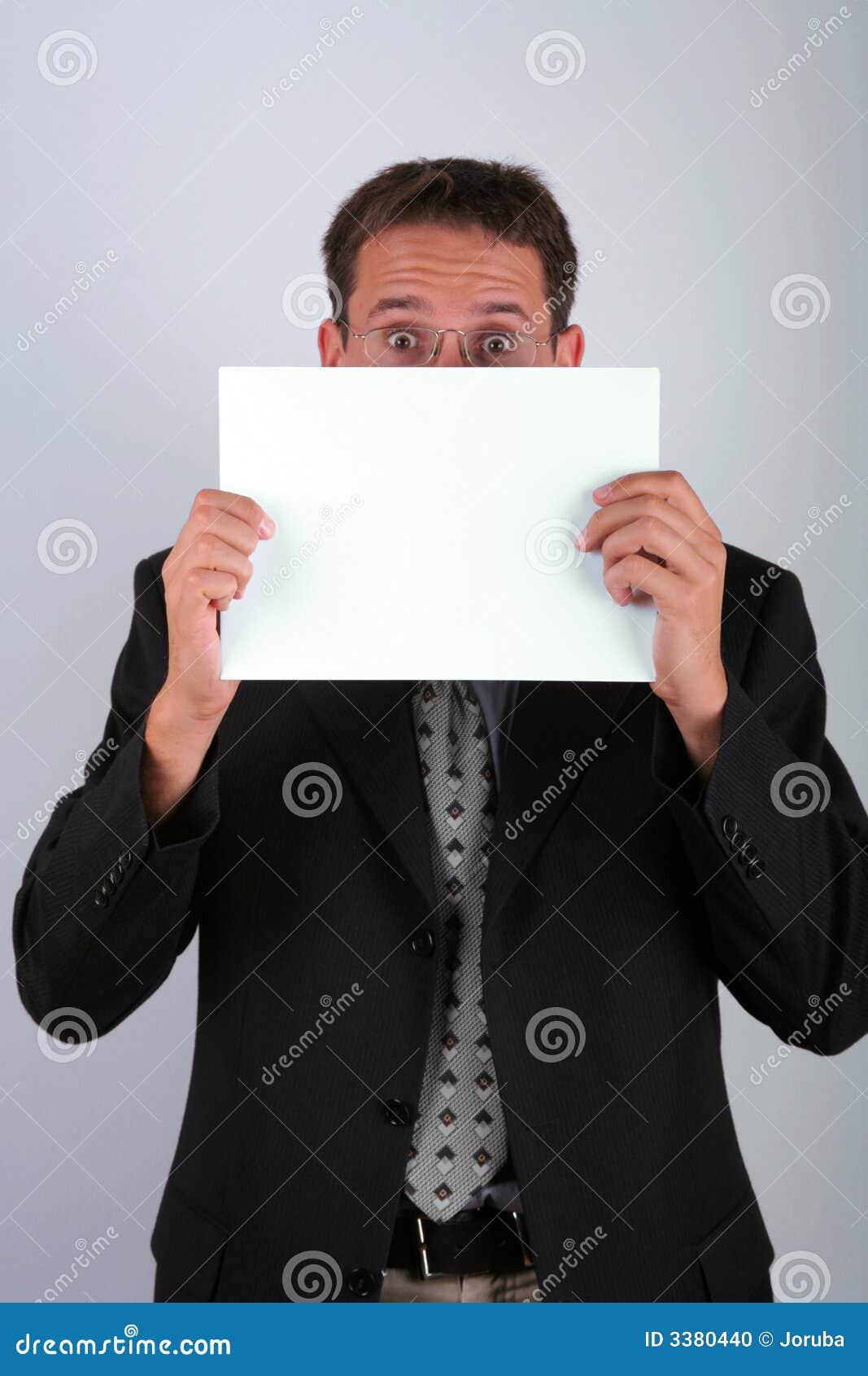 Behind paper stock photo. Image of suit, necktie, hold - 3380440