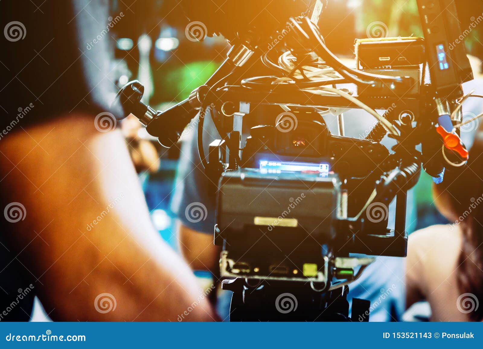 Behind the scene. stock image. Image of media, outdoor - 153521143