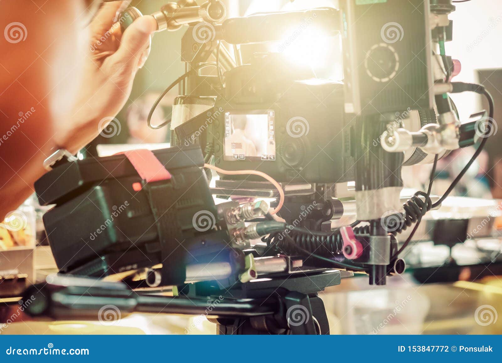 Behind the scene. stock photo. Image of camera, modern - 153847772