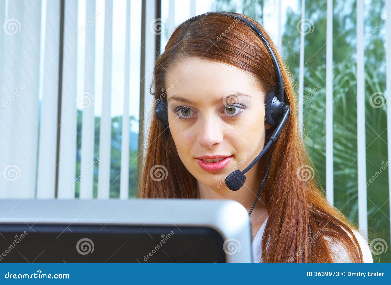 Behind The Screen Stock Image Image Of Confident Agent 3639973