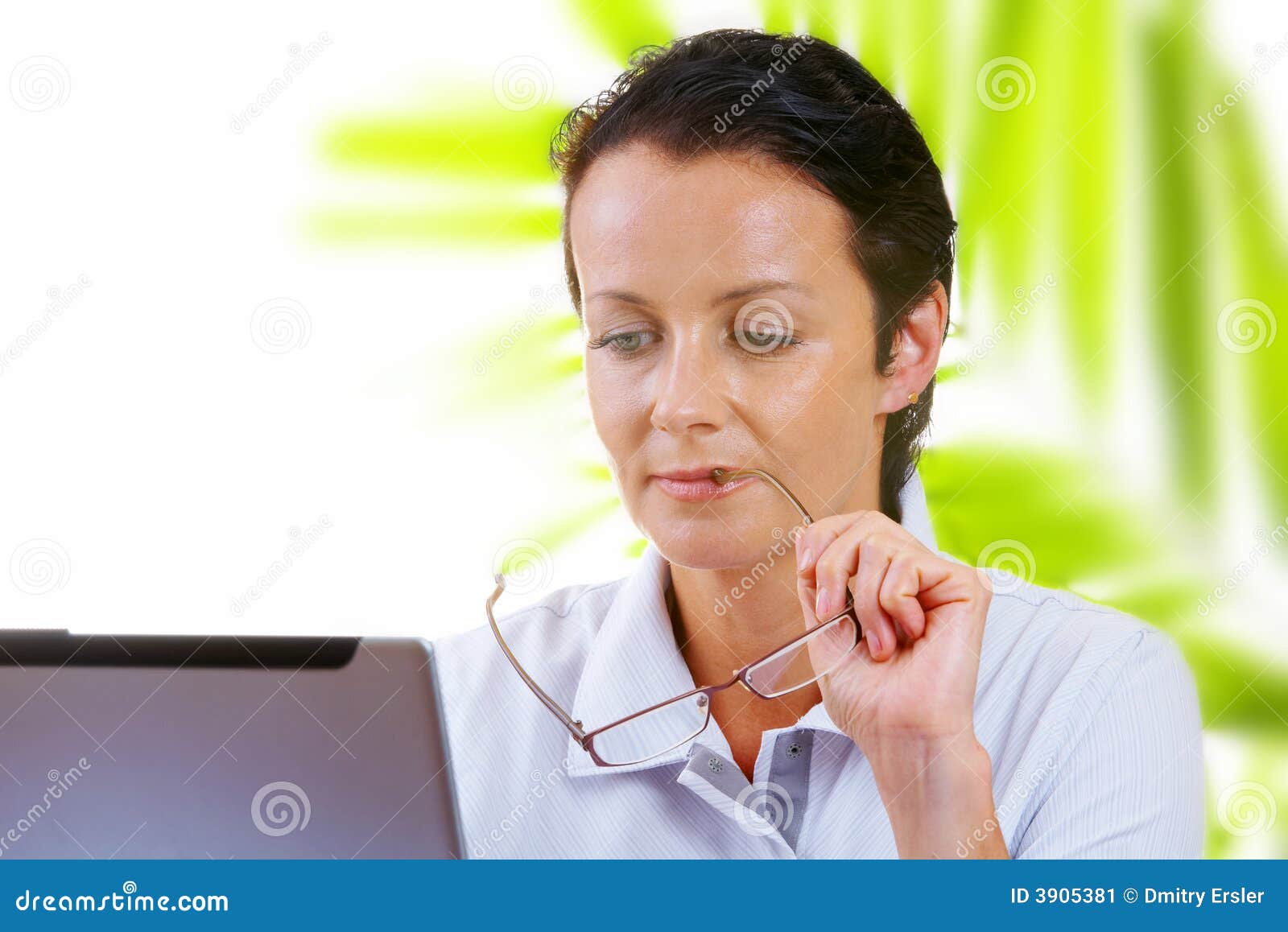 Behind the screen stock image. Image of corporation, look - 3905381