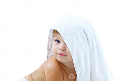 From behind the towel stock image. Image of adorable, child - 4390757