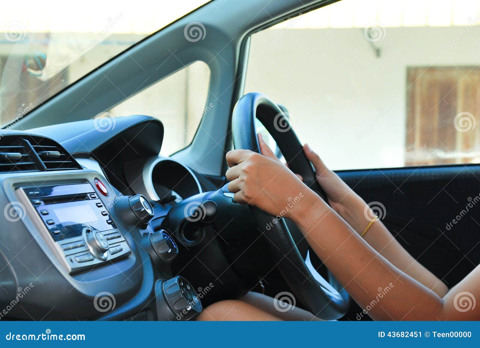 Behind the wheel of a car stock image. Image of seat - 43682451