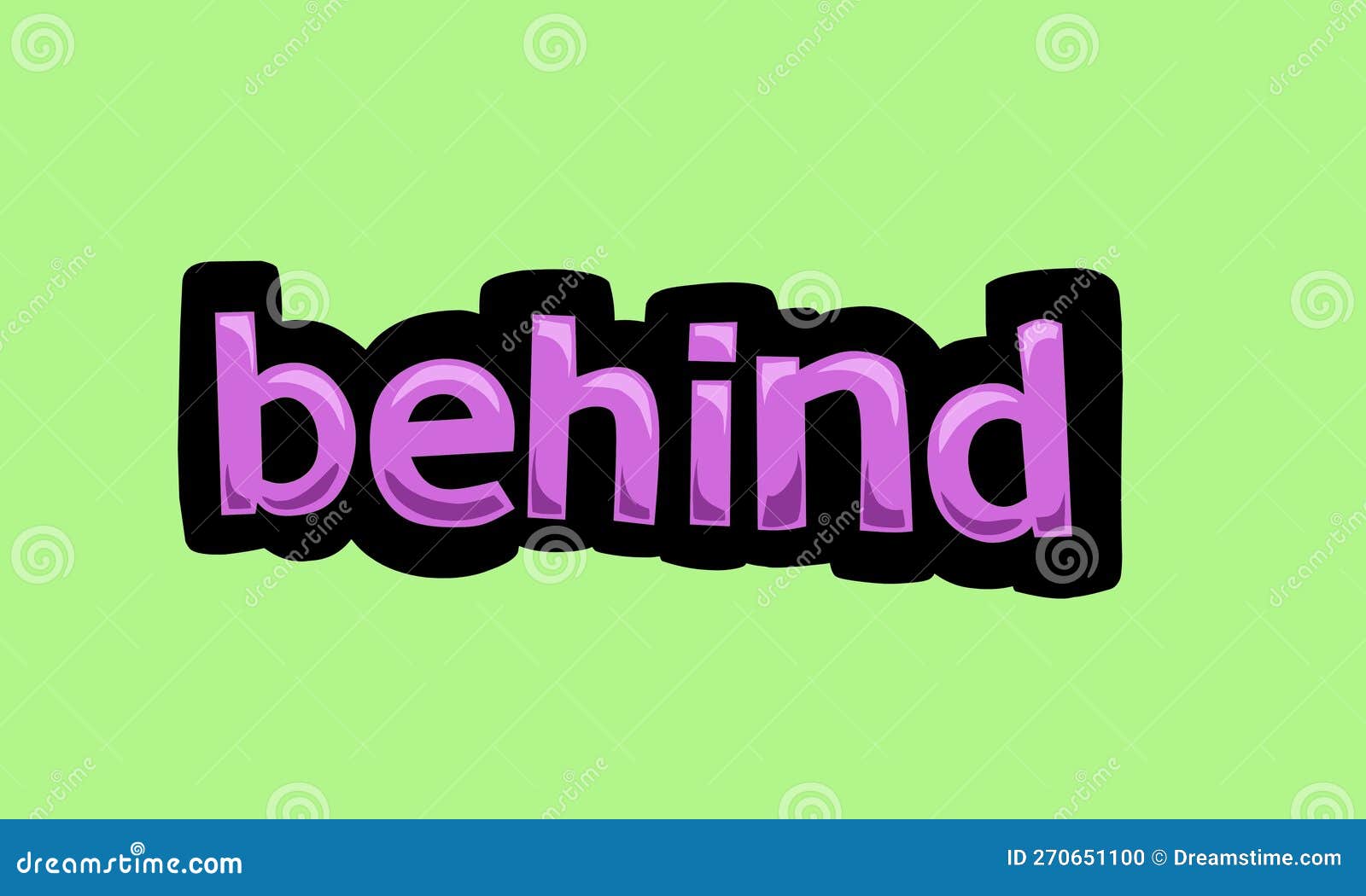 Behind Writing Vector Design on a Green Background Stock Vector ...