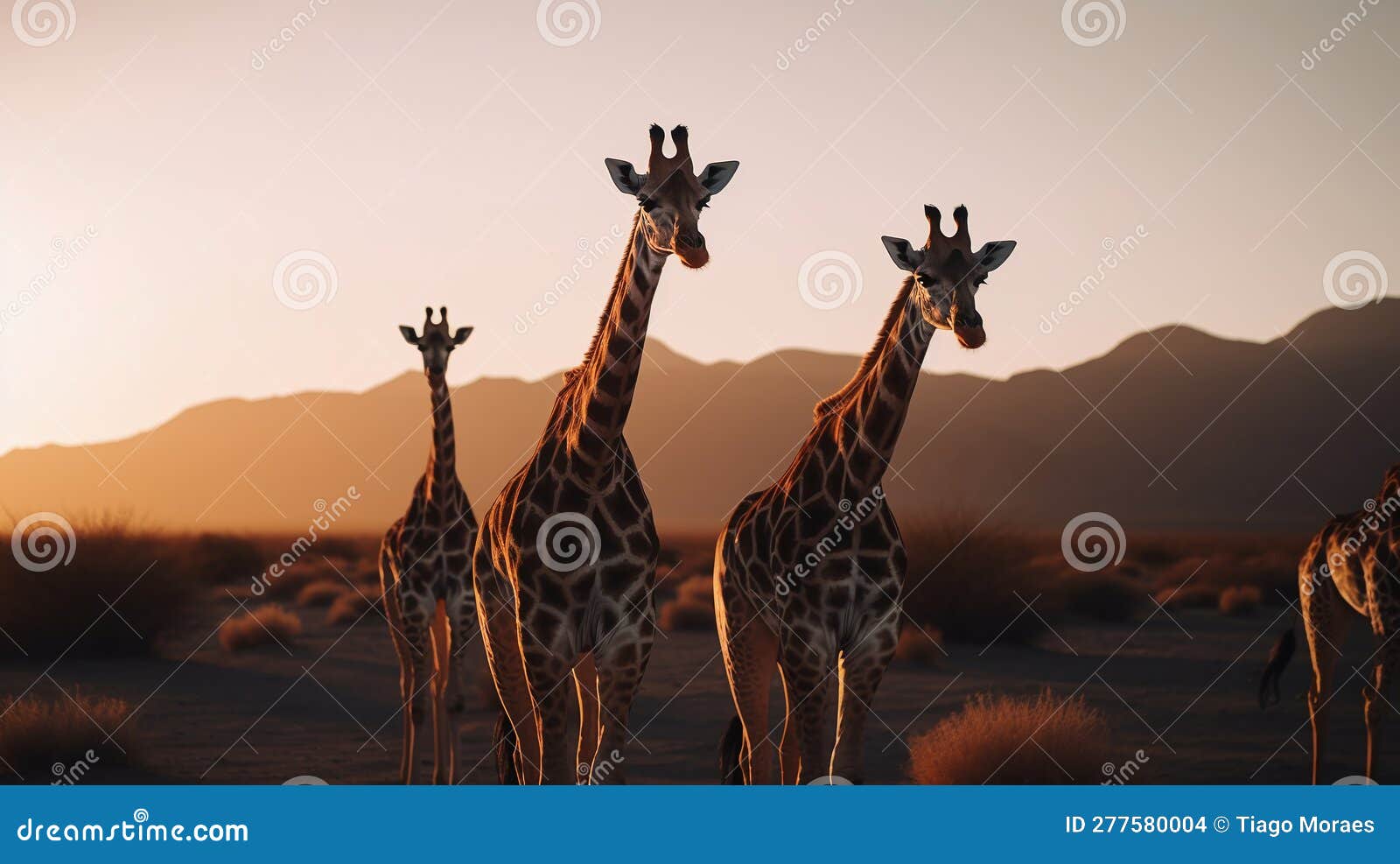 Behold the Awe-inspiring Image of Multiple Giraffes Against the ...