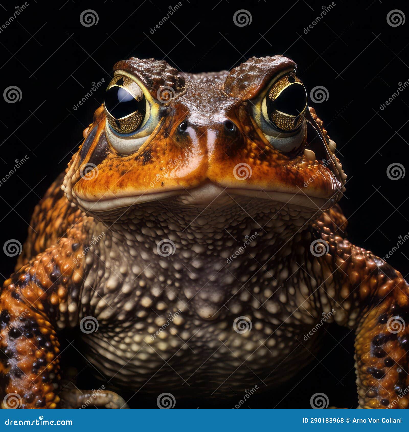 Elegant Toad Portrait: Nature S Dark Beauty Stock Illustration ...