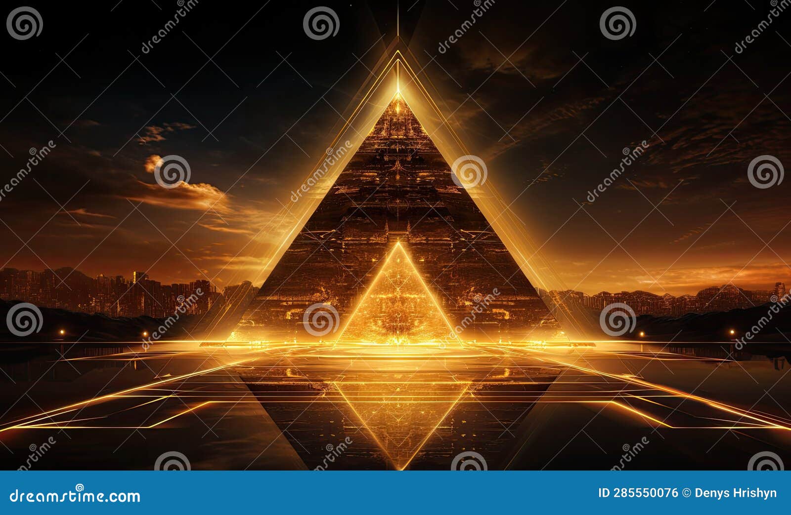 Behold the Enchanting Spectacle of a Glowing Pyramid Crafted from ...