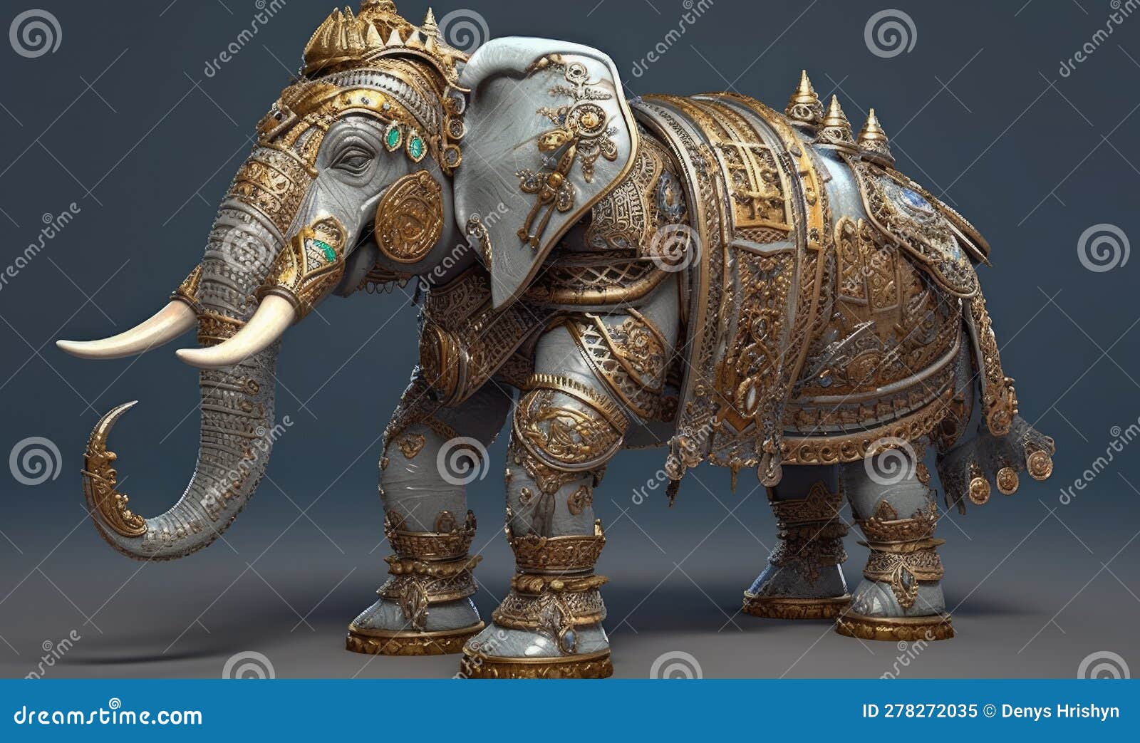 Behold the Mighty Anthropomorphic Elephant Armored and Ready for Battle ...