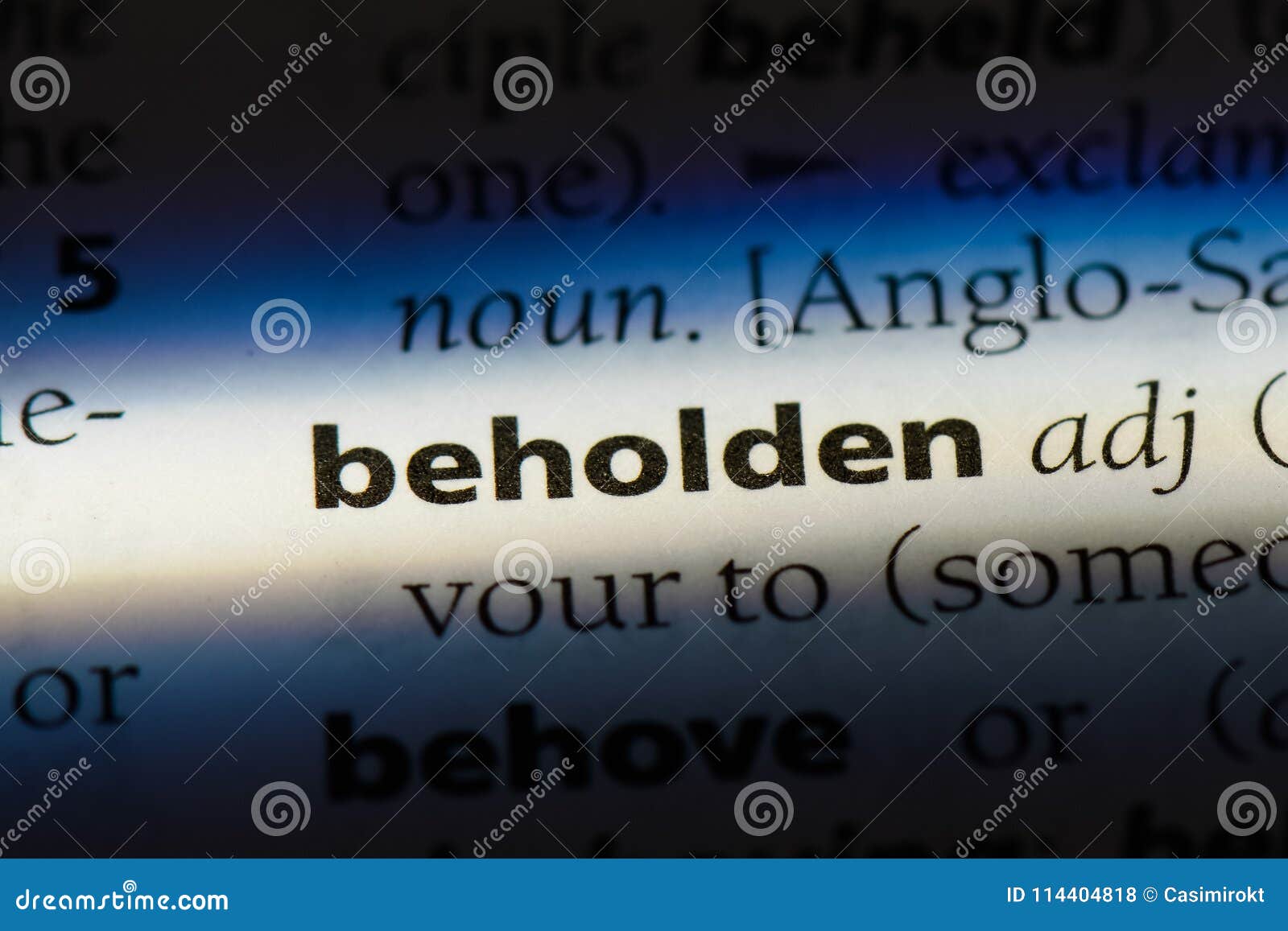 Beholden stock photo. Image of closeup, page, isolated - 114404818