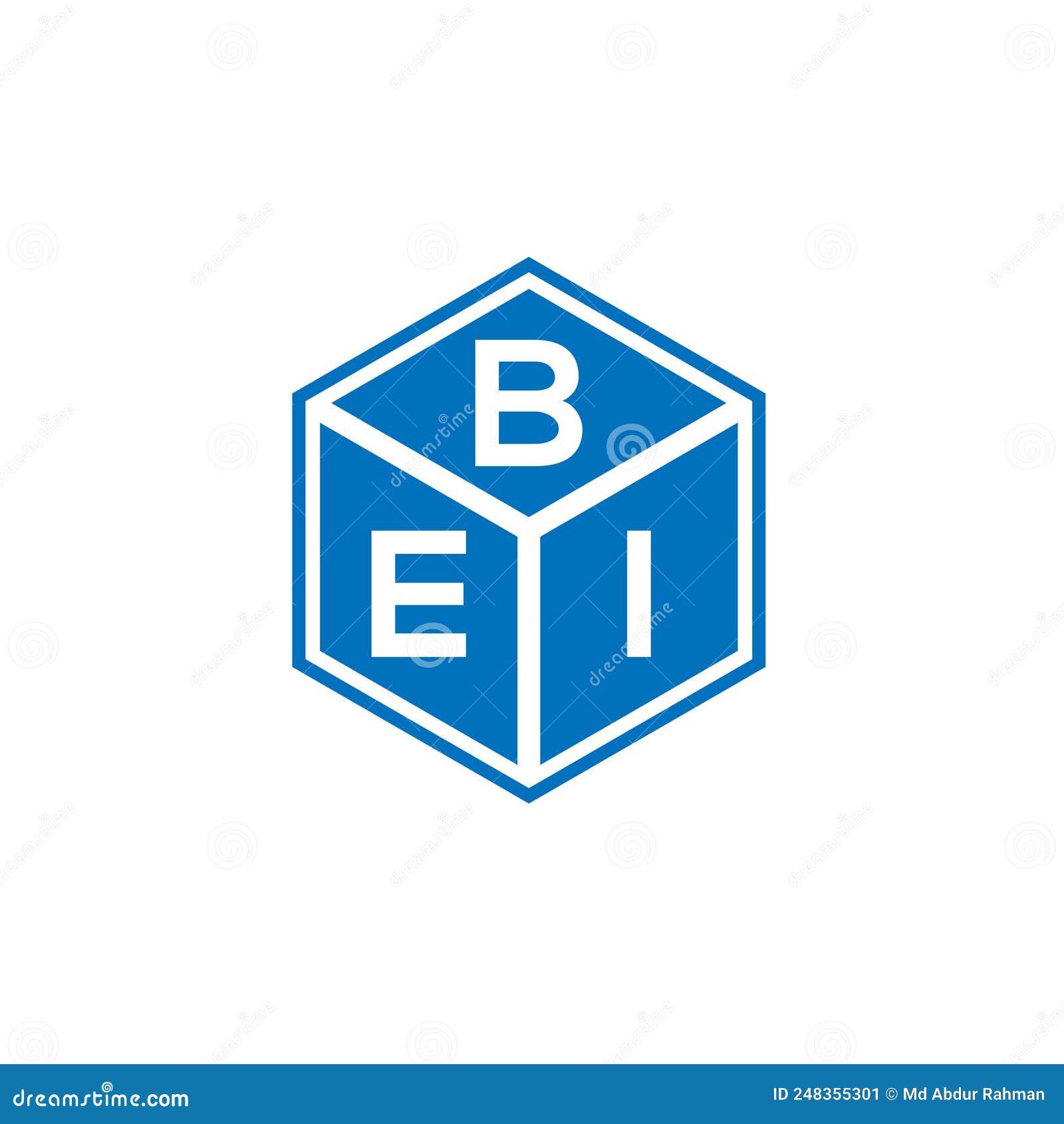 BEI Letter Logo Design On Black Background. BEI Creative Initials ...