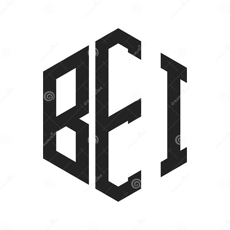 BEI Logo Design. Initial Letter BEI Monogram Logo Using Hexagon Shape ...