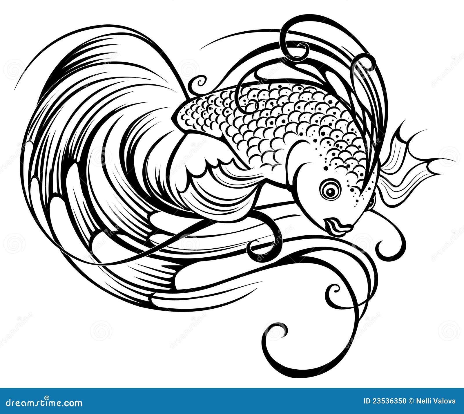 Bei pesci stilizzati illustrazione vettoriale. Illustrazione di ...