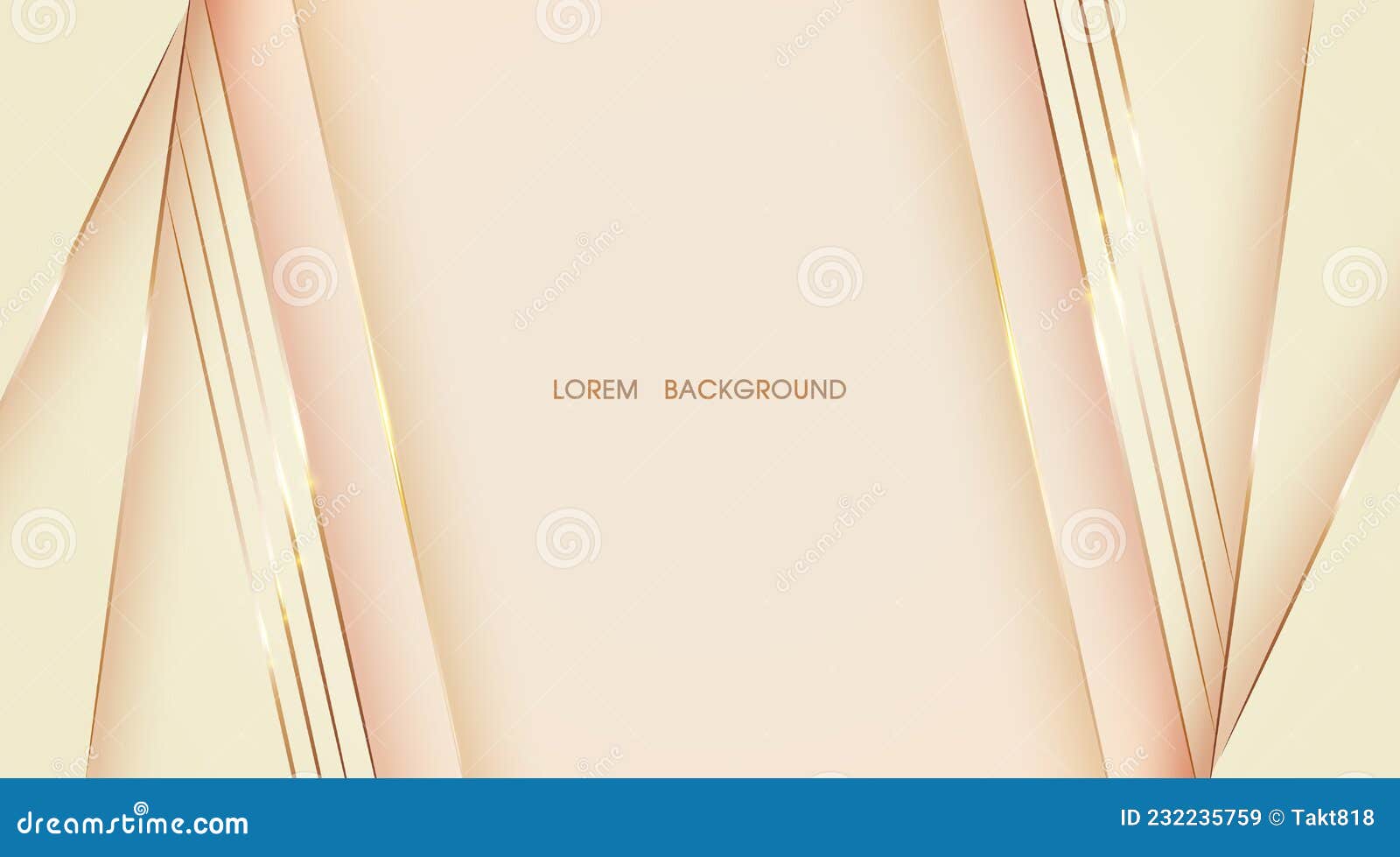 Beige Abstract Layer Overlaps Illustration with Golden Lines and Shiny ...