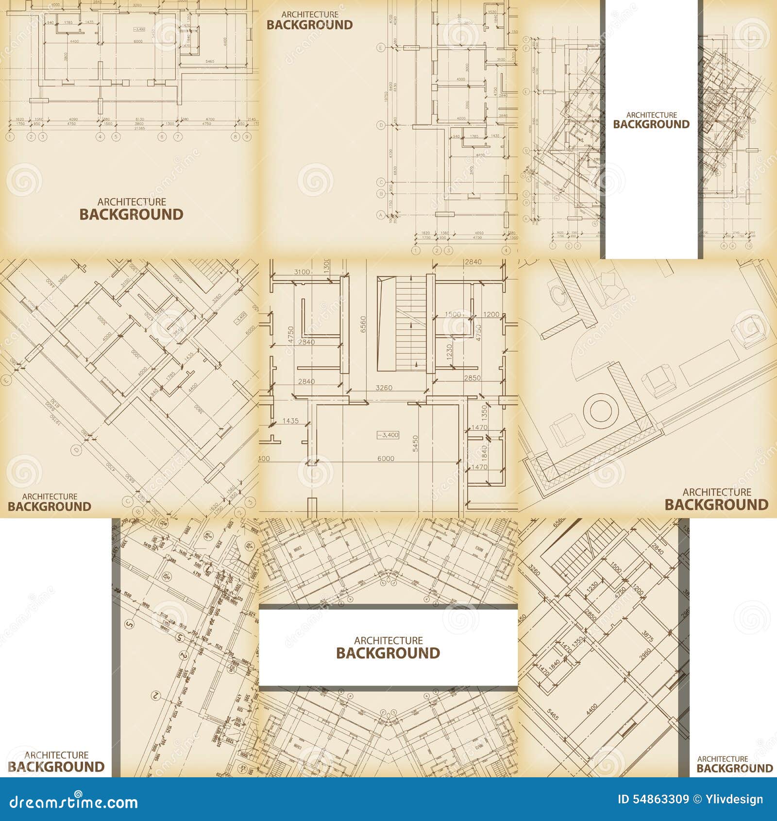 Beige Architecture Background Set Stock Vector - Illustration of vector ...