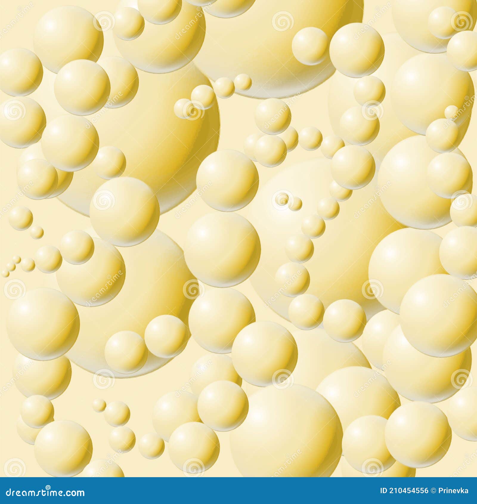 Beige Balls on a Beige Background 3d Stock Illustration - Illustration ...