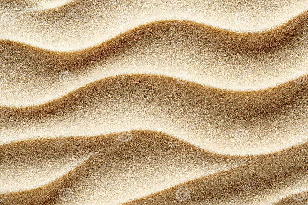 Beige Beach Sand with a Natural Wavy Pattern Stock Illustration ...