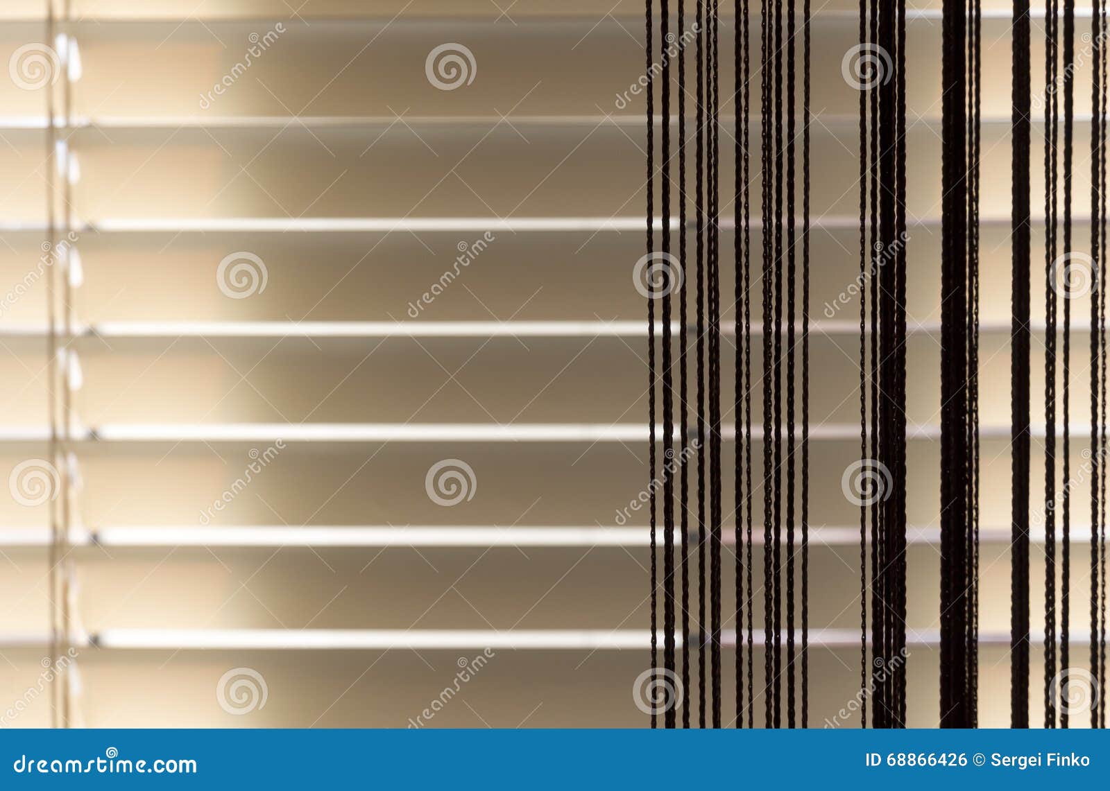 Beige Blinds and Curtains Rope Stock Photo - Image of curtains ...