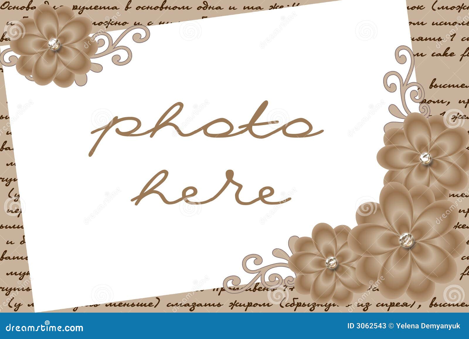 Beige border for picture stock illustration. Illustration of spotted ...