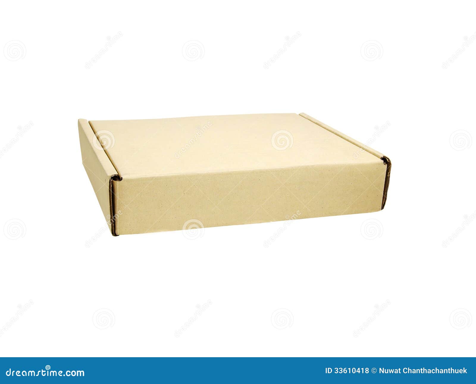 Beige box isolated stock photo. Image of cardboard, label - 33610418