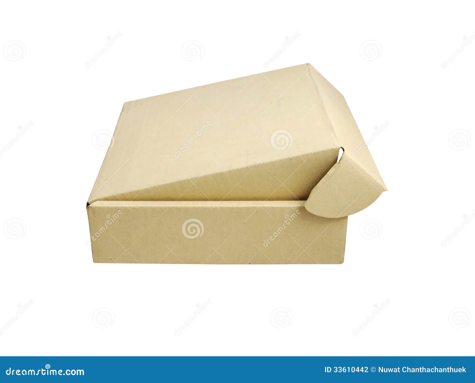 Beige box isolated stock photo. Image of container, beige - 33610442