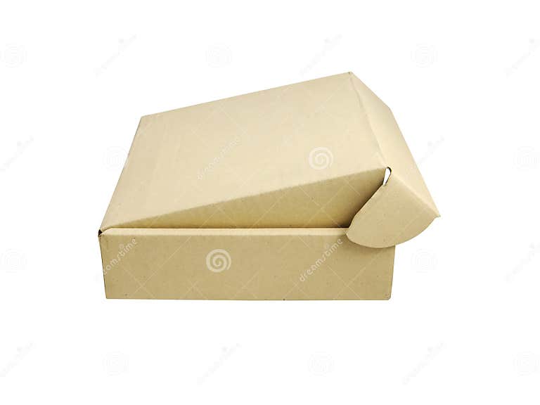 Beige box isolated stock photo. Image of container, beige - 33610442