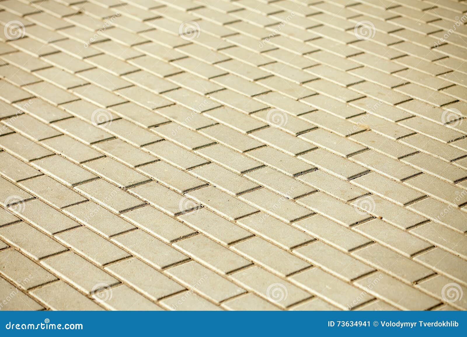 Beige Brick Rectangular Paving Stones Stock Image - Image of ...