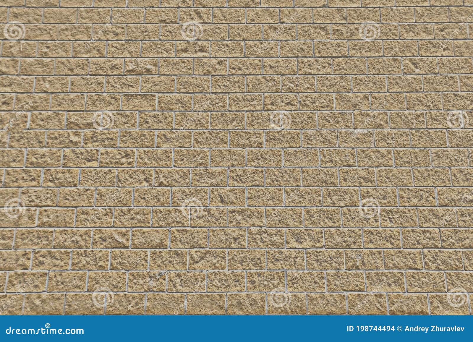 Beige Brick Wall Texture. Rough Masonry of Stone Blocks Stock Photo ...
