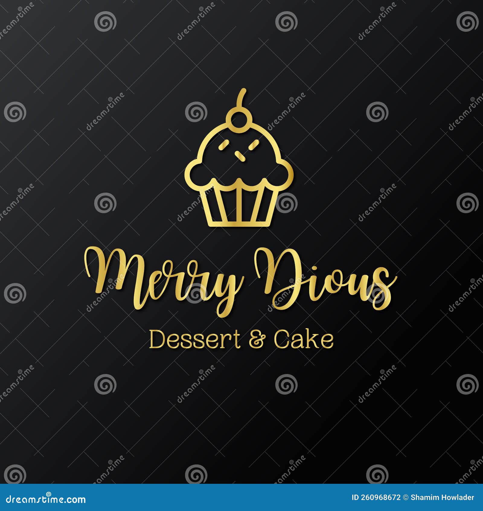 Beige Cake Feminine Food Logo Design Stock Vector - Illustration of ...
