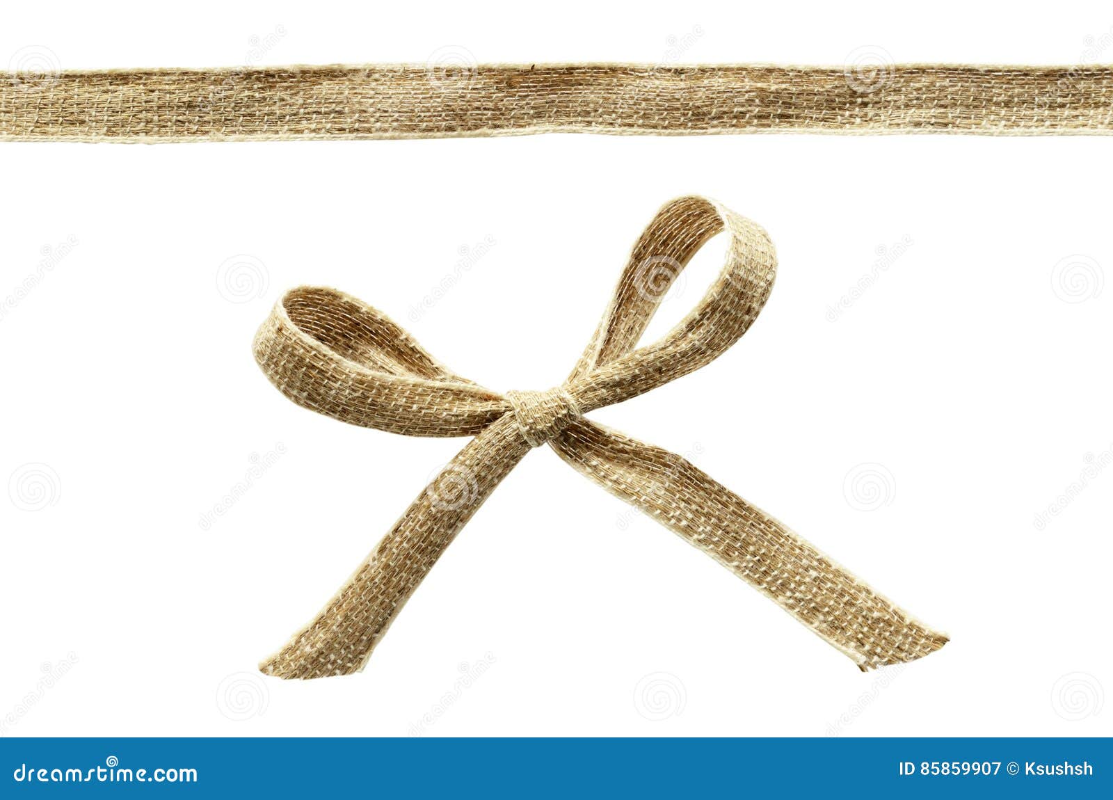 Beige Canvas Ribbon and a Bow Stock Image - Image of helix, ribbon ...