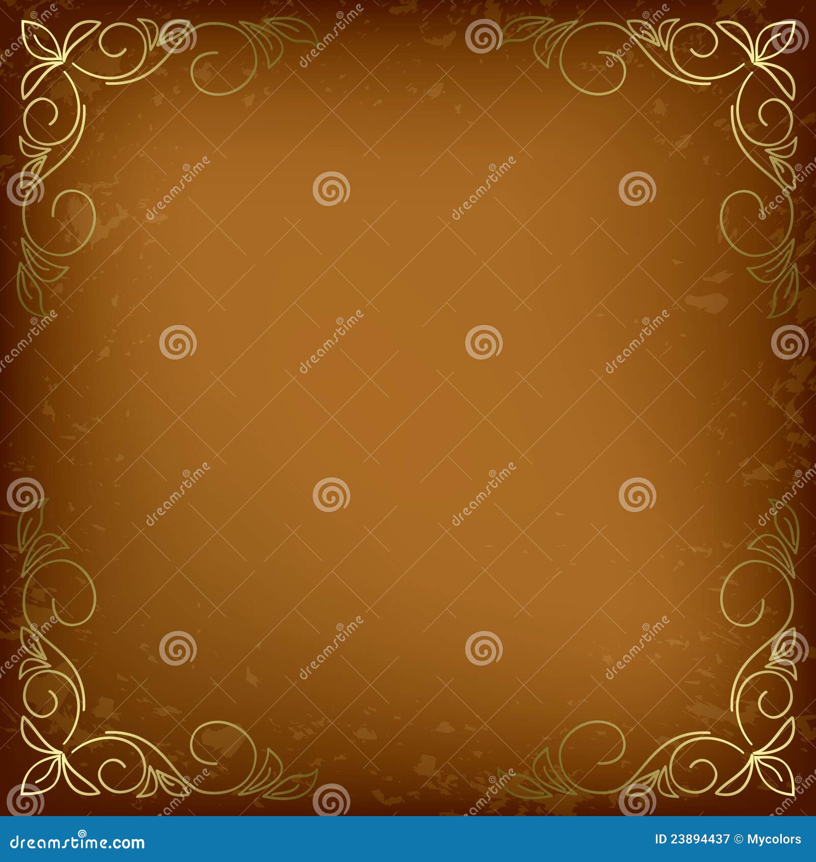 Beige Card with Golden Decor in the Corners - Eps Stock Vector ...