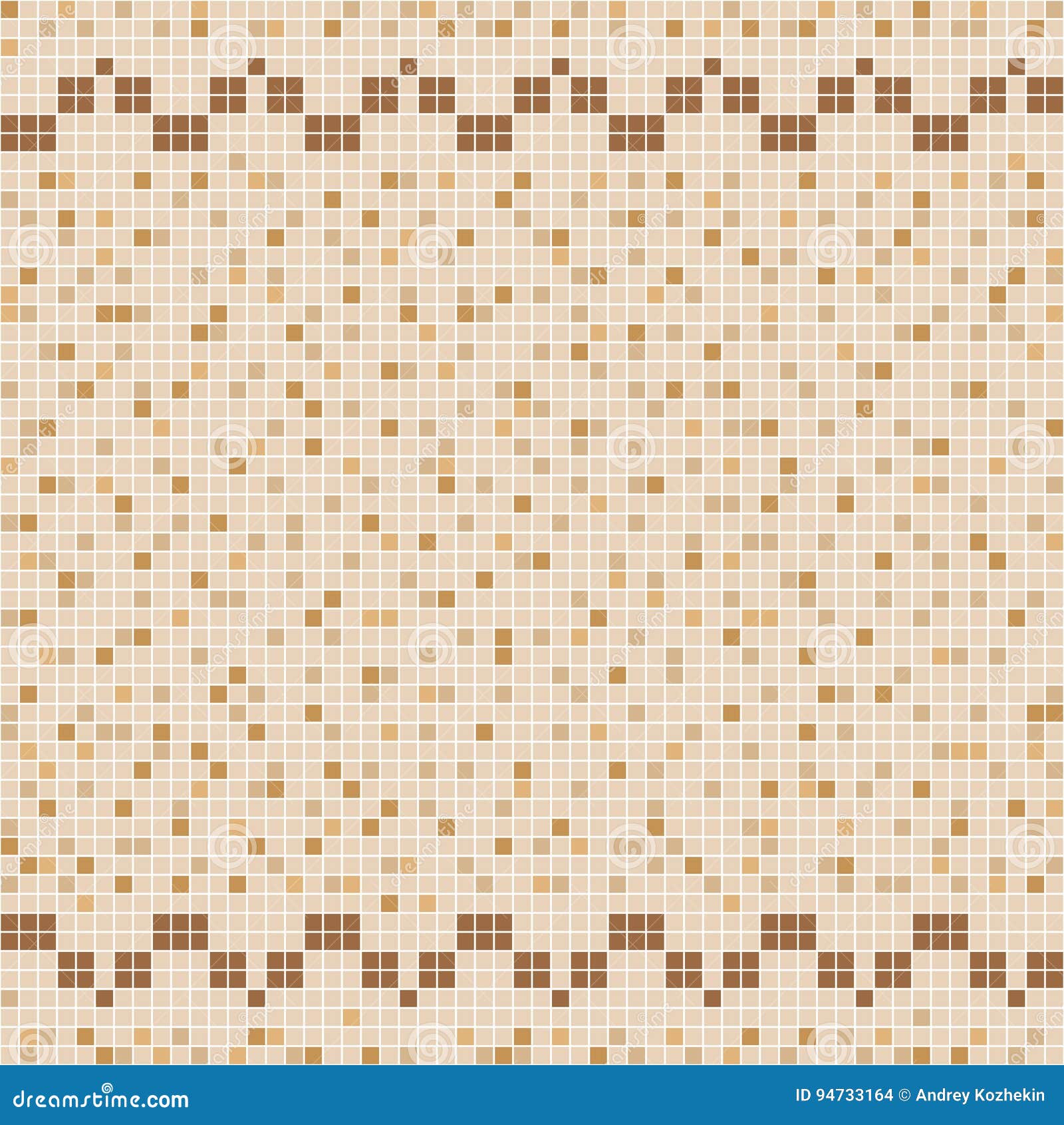 Beige Ceramic Tile Mosaic in Swimming Pool. Stock Vector - Illustration ...