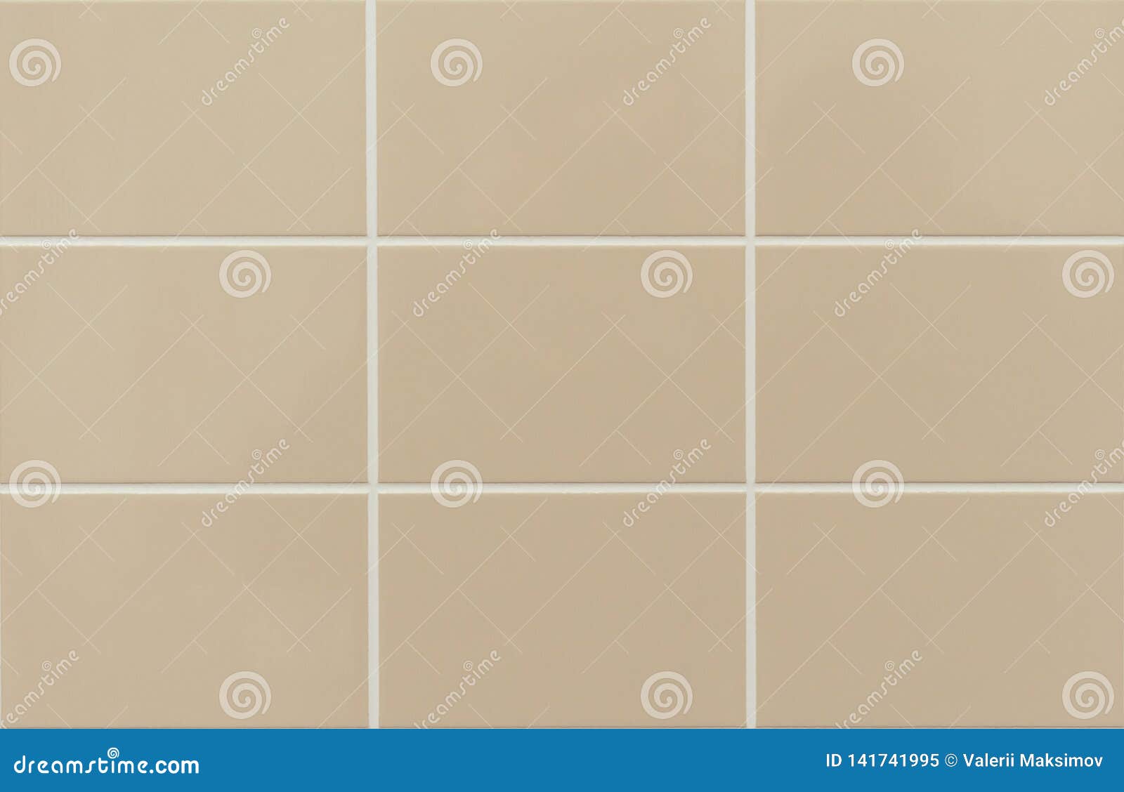 Beige Ceramic Tile on the Wall in the Bathroom. Background from Beige ...