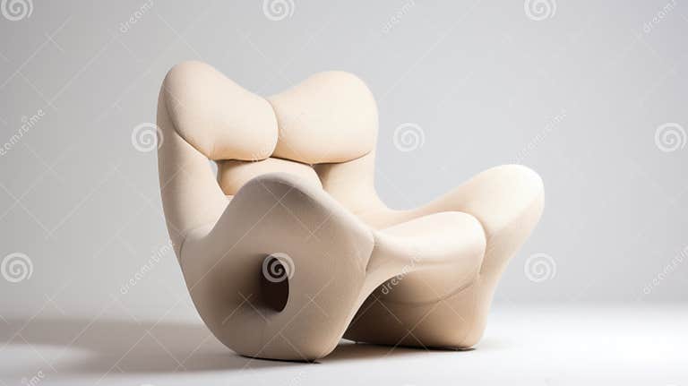 Bird-inspired Chair with Soft and Rounded Forms Stock Illustration ...