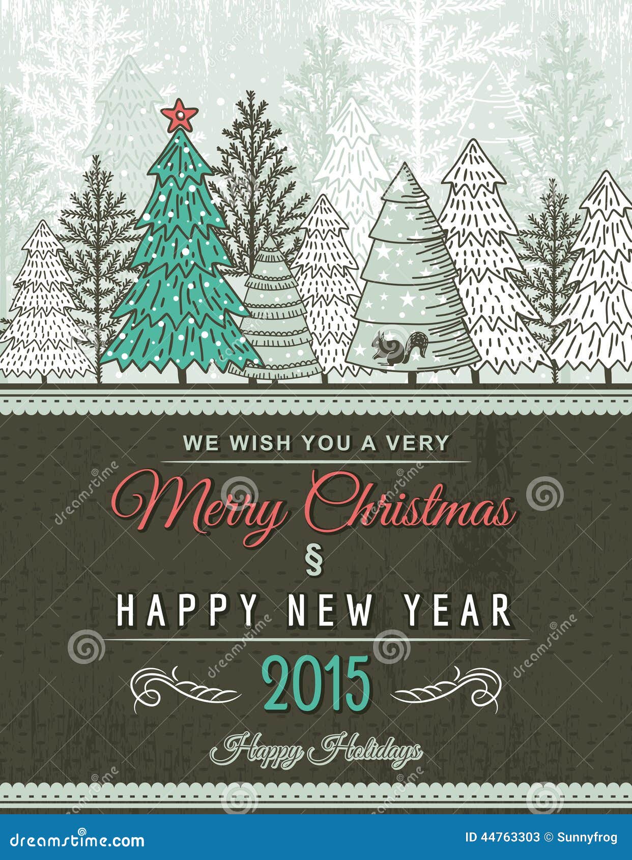 Beige Christmas Card with Decorative Ornament, Vector Stock Vector ...