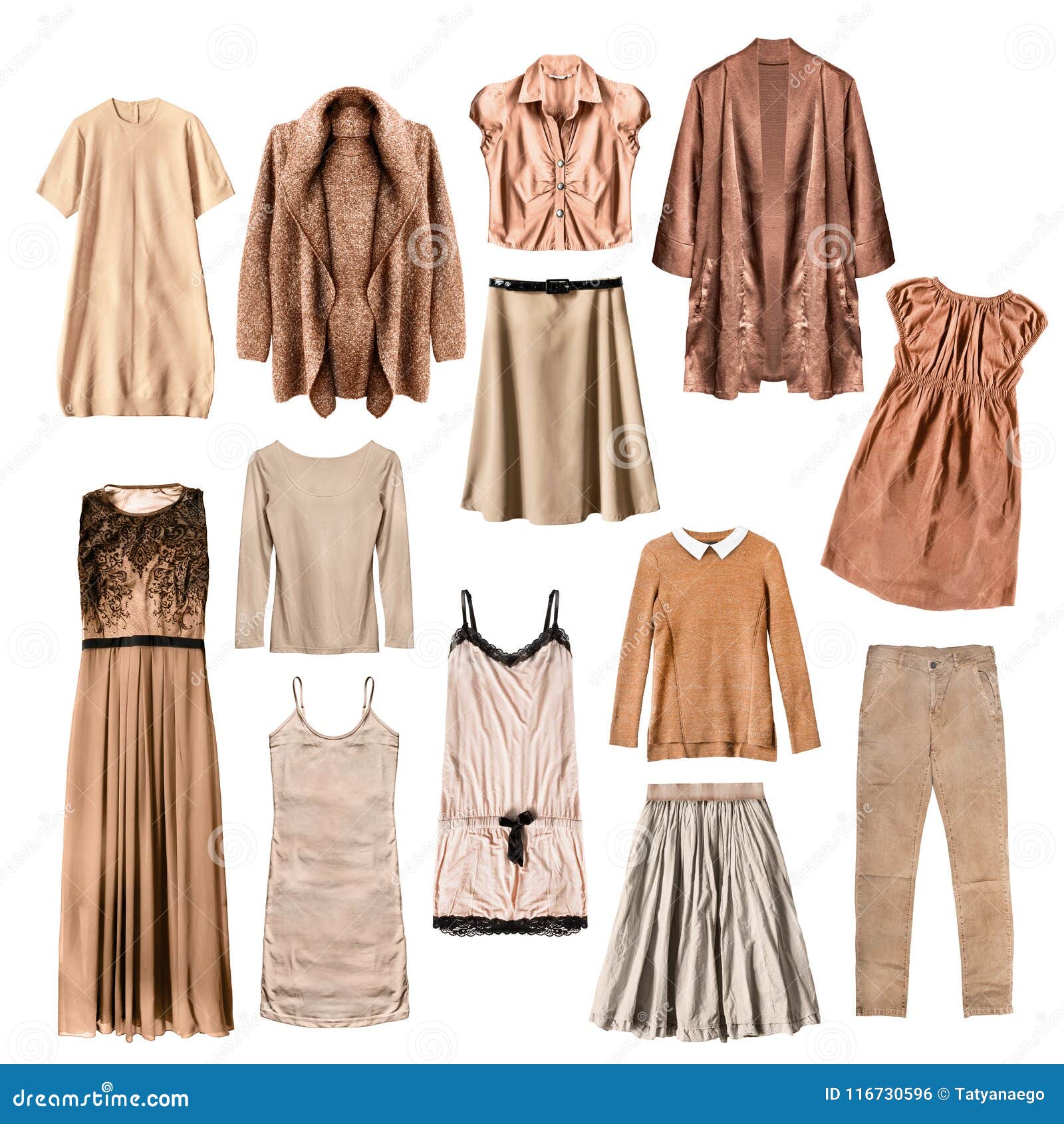 Beige clothes isolated stock photo. Image of cotton - 116730596