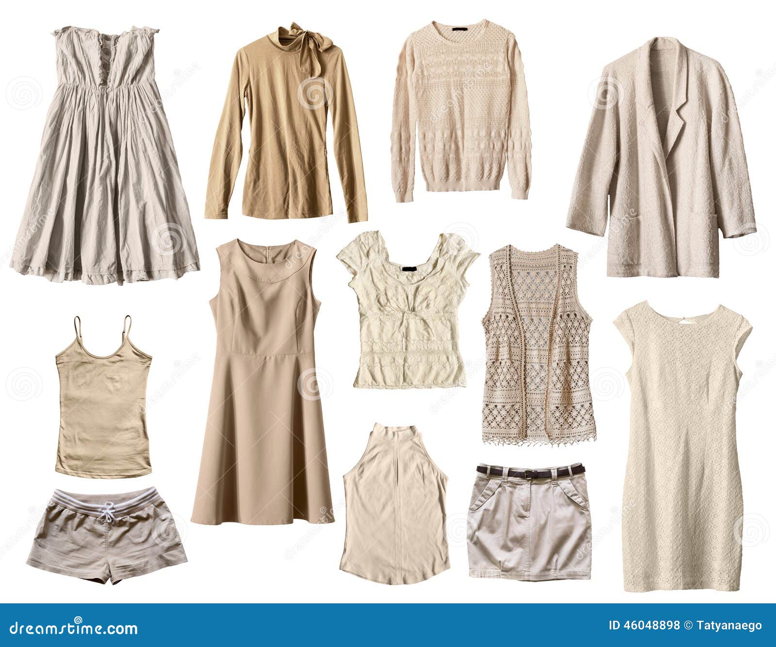 Beige clothes stock photo. Image of cloth, casual, gown - 46048898