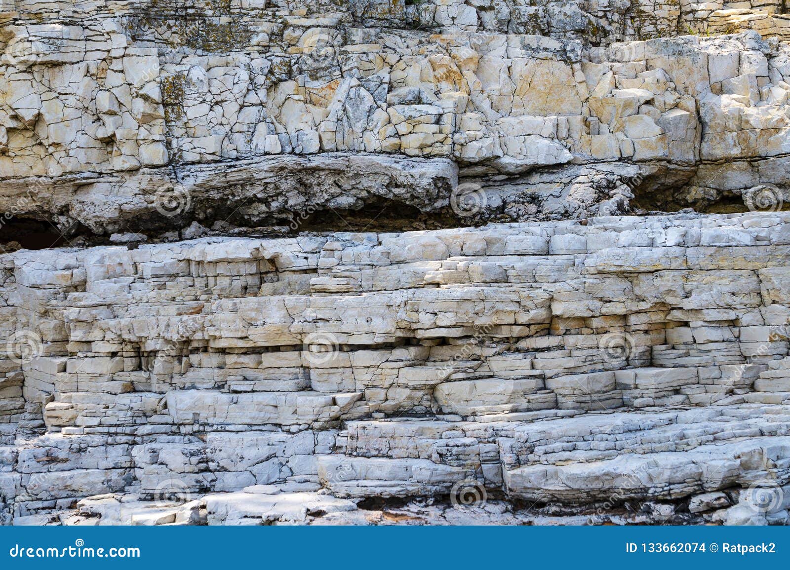 Beige Colored Limestone Texture Layer Formation Stock Photo - Image of ...