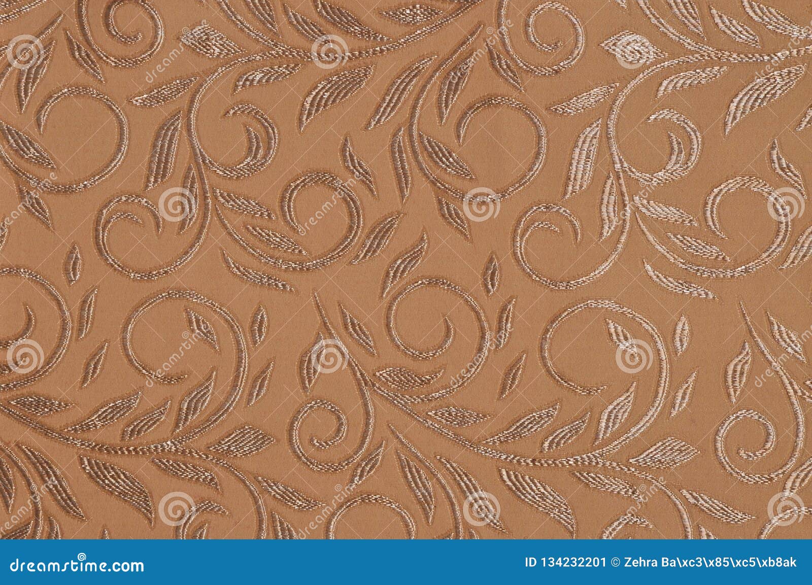 Beige Colored Patterned Fabric Texture Stock Image - Image of drapery ...