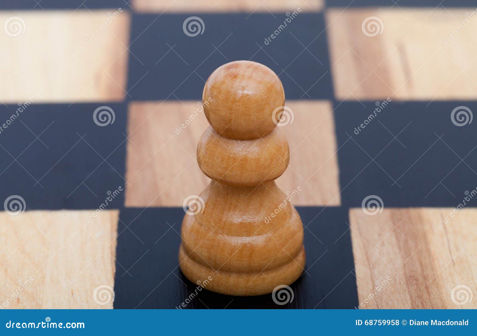 Beige Colored Wooden Pawn on Back Square Stock Photo - Image of cream ...