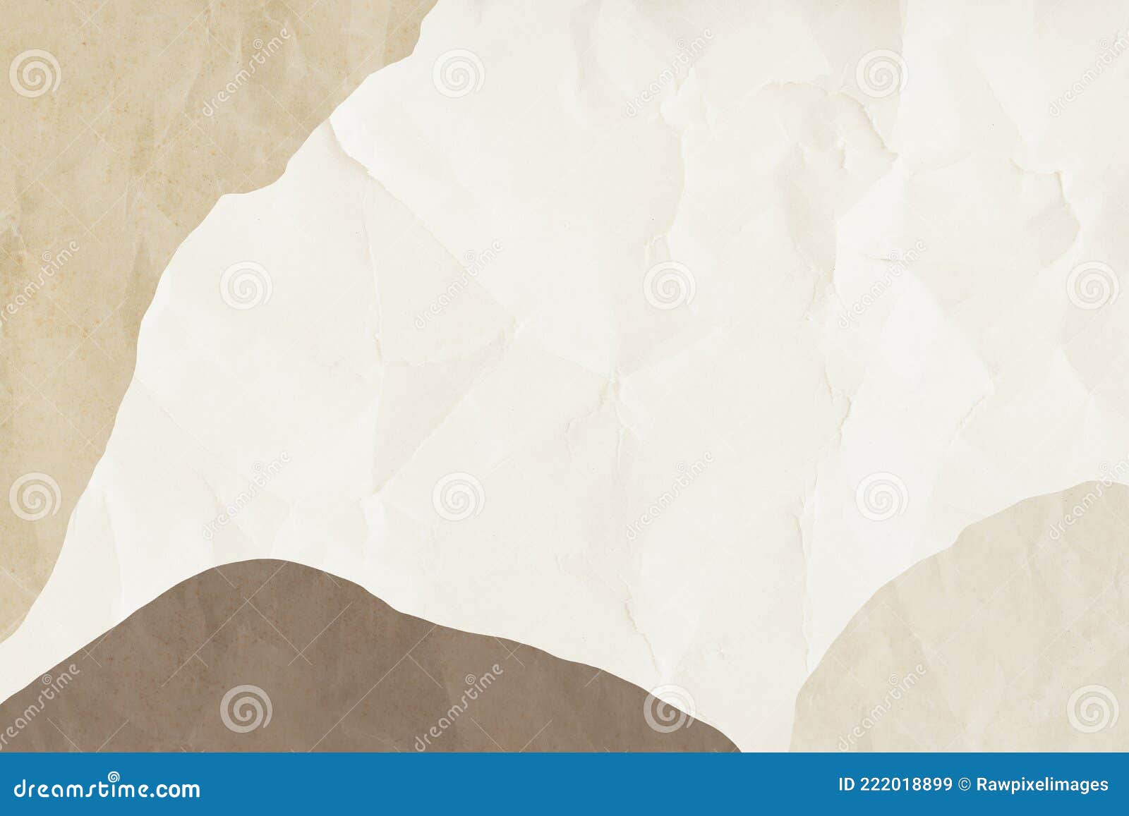 Beige Crumpled Paper Frame Design Element Stock Image - Image of paper ...