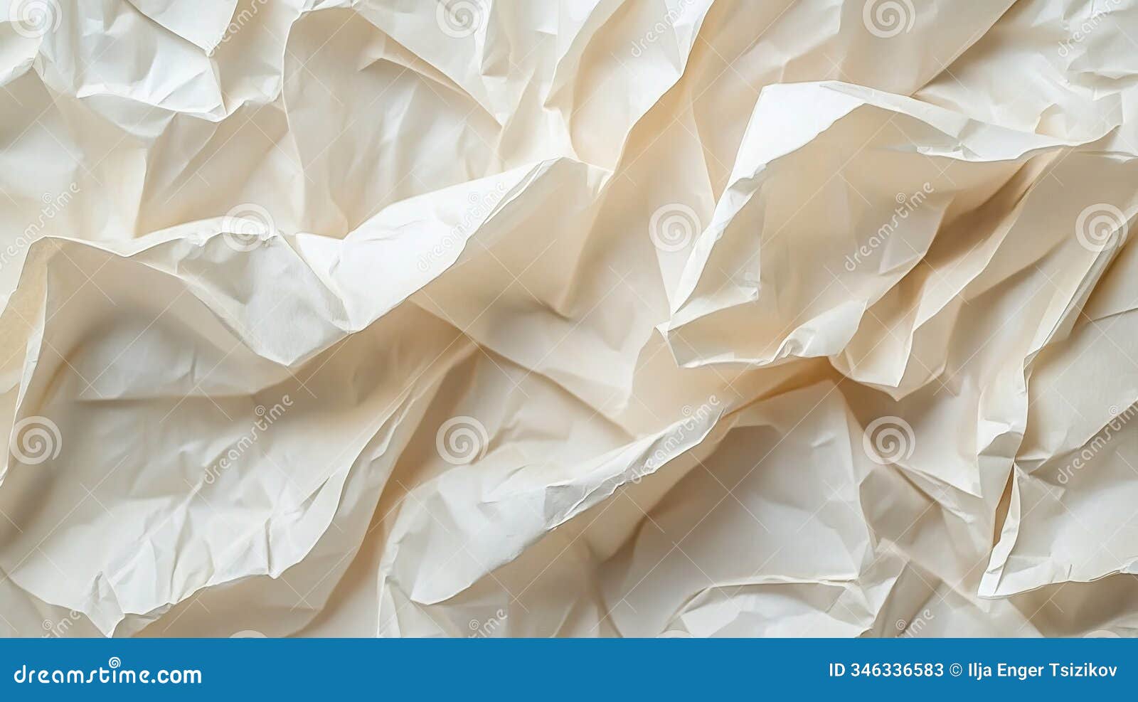 Beige Crumpled Paper Texture Background for Aesthetic Design, Minimal ...