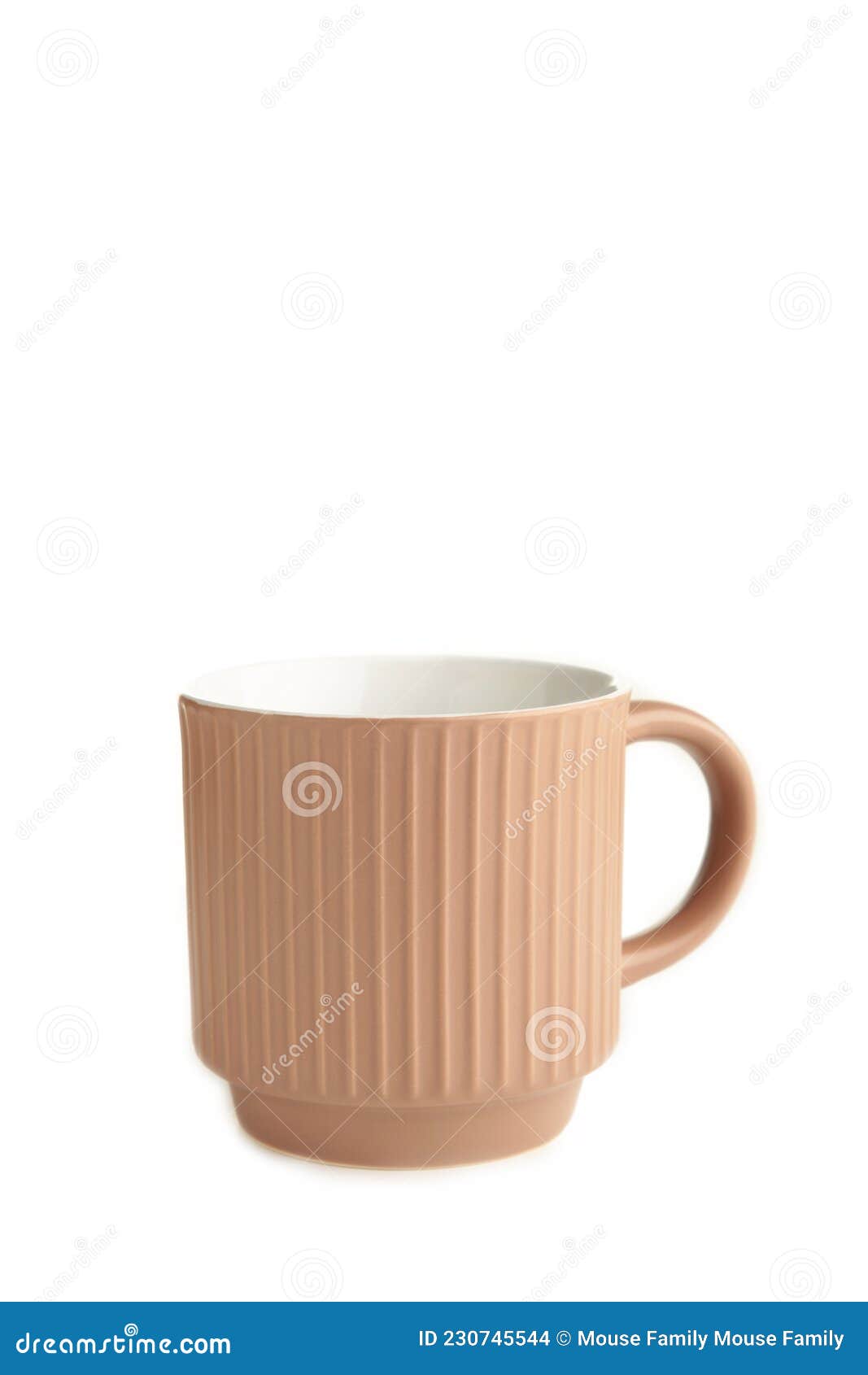 Beige Cup Isolated on a White Background Stock Photo - Image of ...